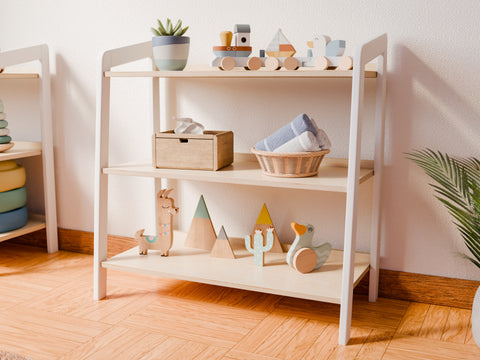 New Collection: Montessori 3-Shelf Toy Storage – Woodz